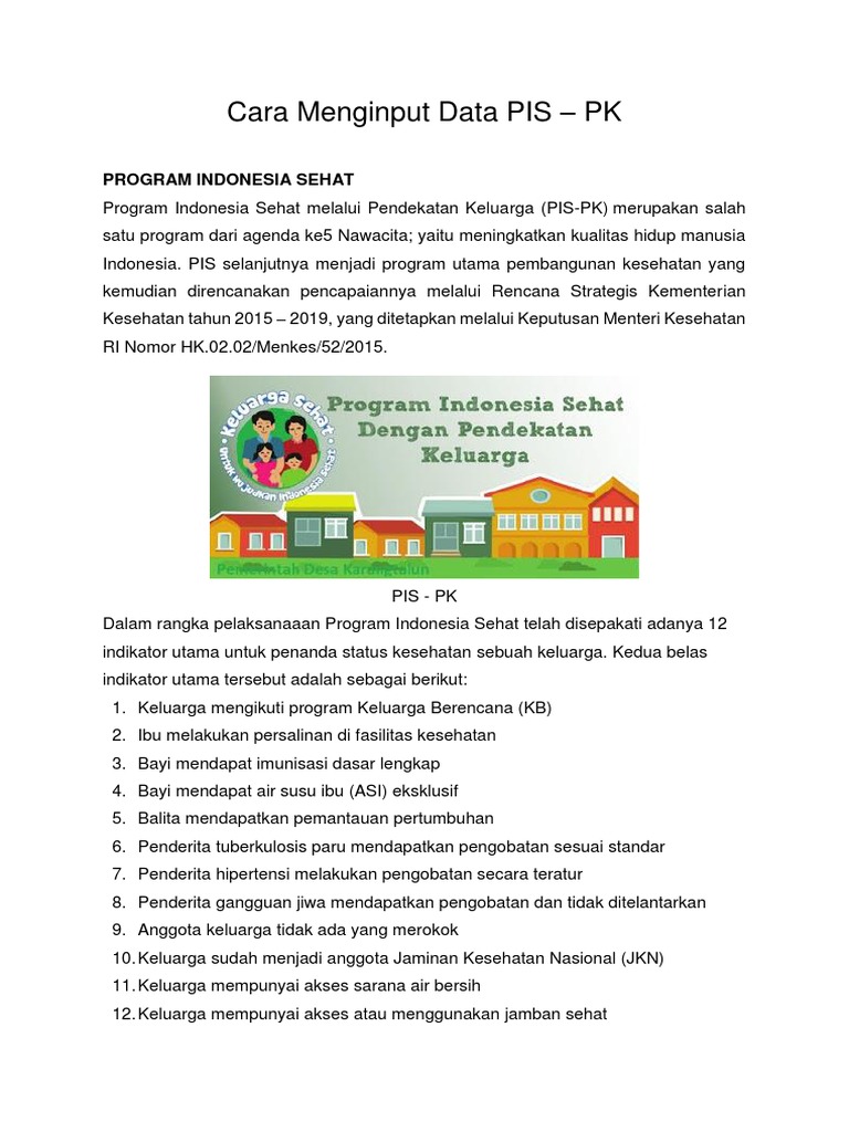 Cara Menginput Data PISPK | PDF