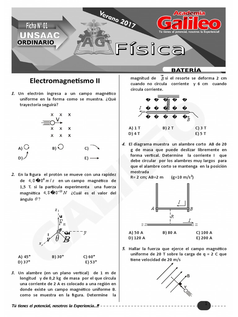 Electromagnetismo II | PDF | Campo magnético | Corriente eléctrica