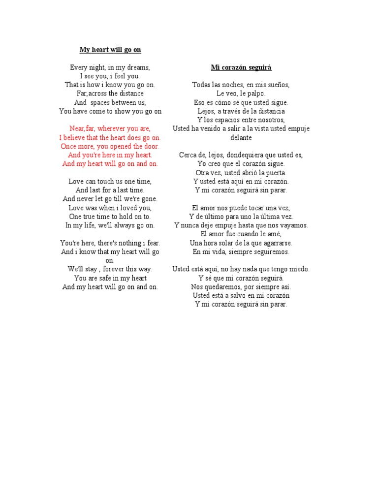 My Heart Will Go On | PDF