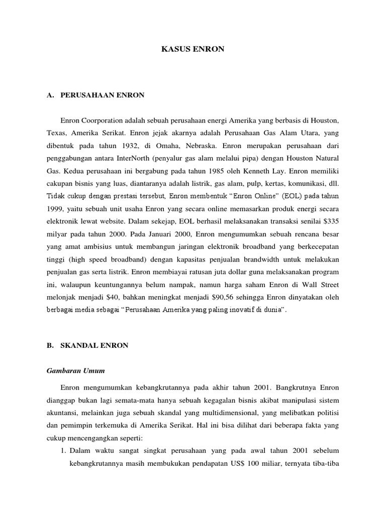 Kasus Enron | PDF