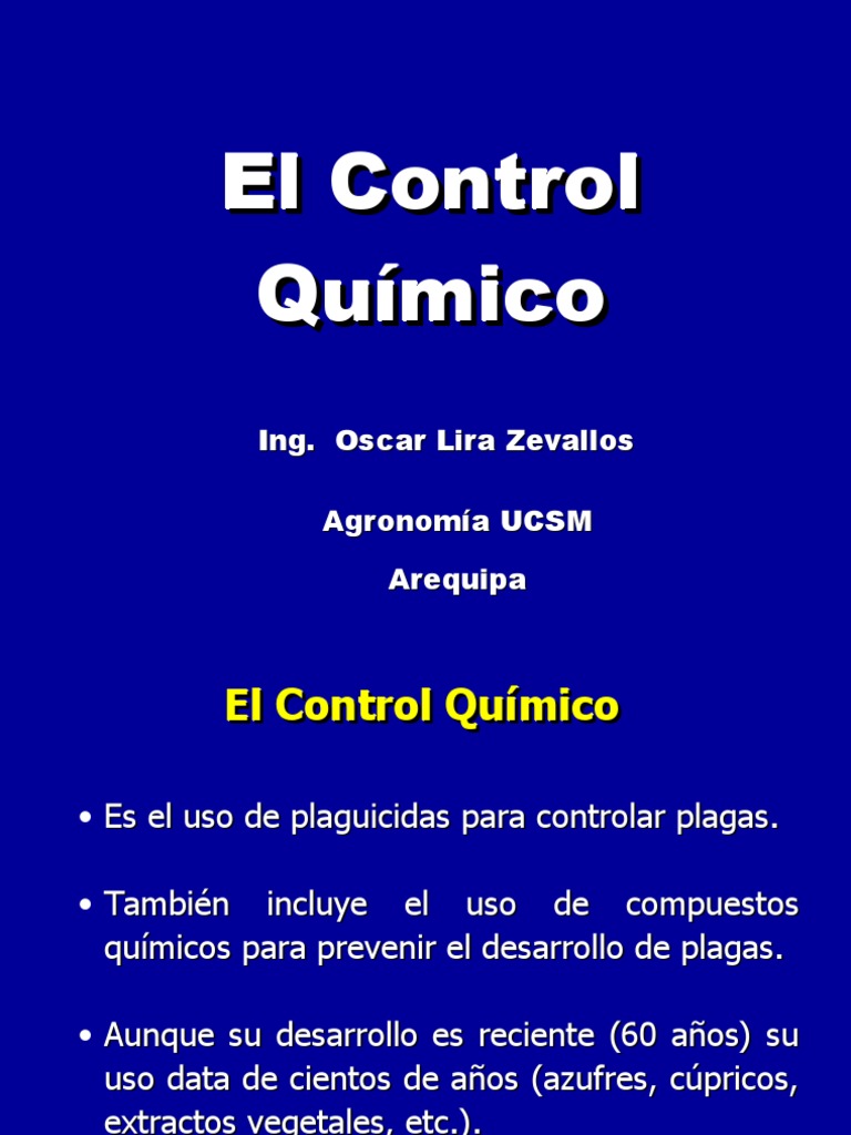 Control Quimico | Descargar gratis PDF | Pesticida | Plaga (organismo)