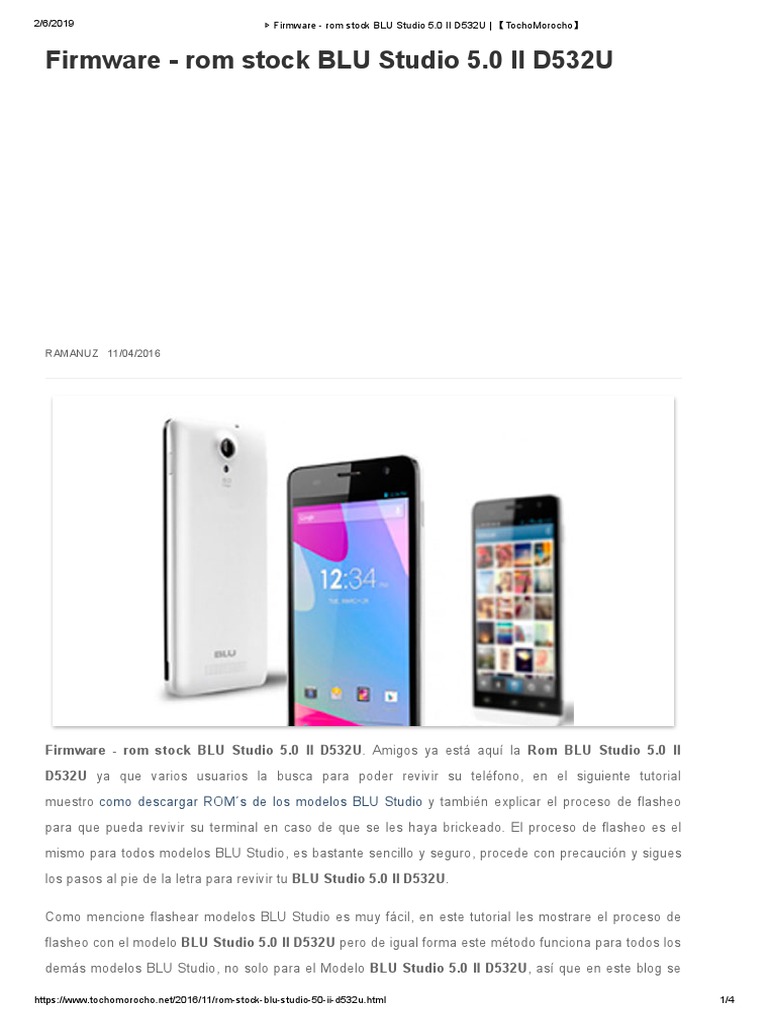 Firmware Rom Stock Blu Studio 5 0 Ii D532u Pdf Memoria De Sólo