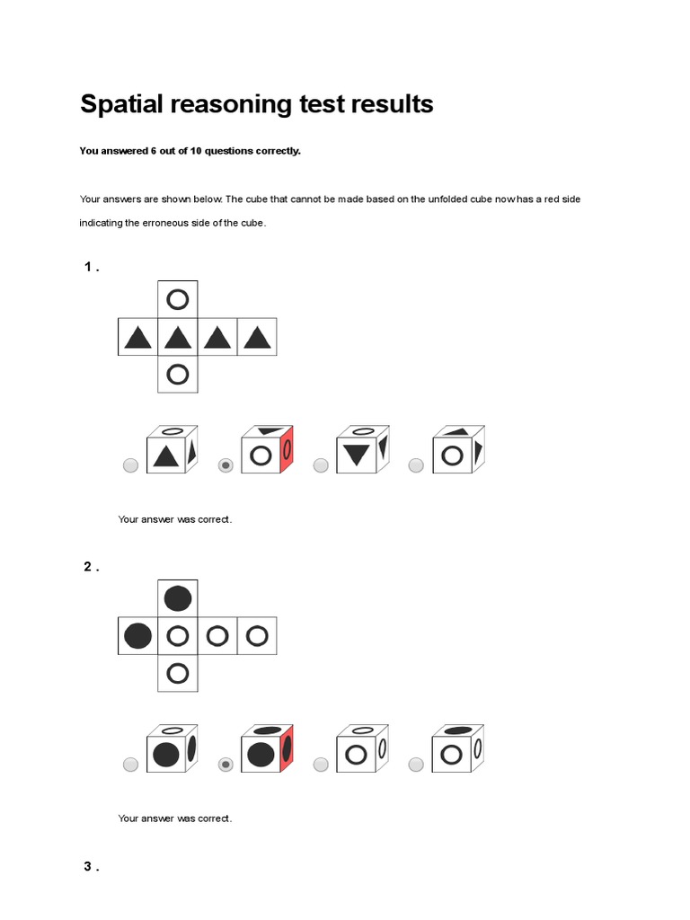 Spatial Reasoning Test Com Respostas | PDF