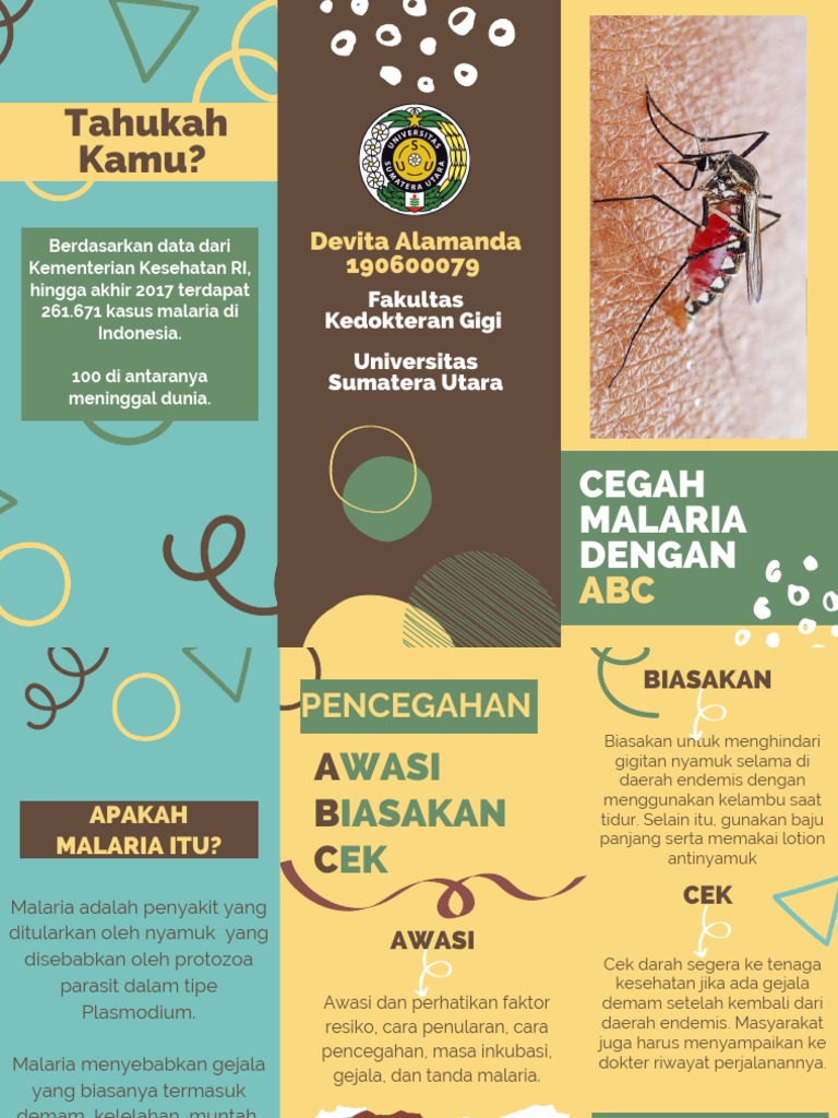 Leaflet Pencegahan Malaria | PDF