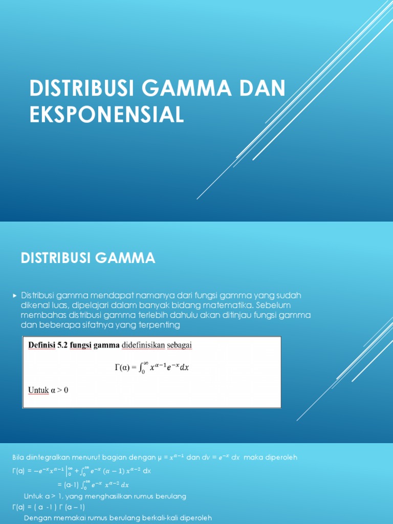Distribusi Gamma Dan Eksponensial | PDF