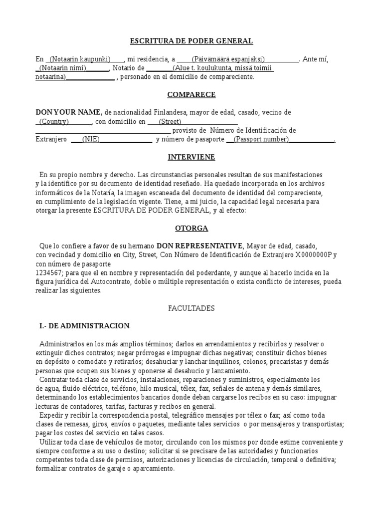 Power of Attorney (Spanish) | PDF | Bancos | Justicia