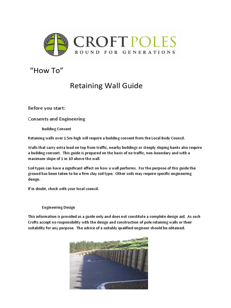 Croft Poles Retaining Wall Guide | PDF | Deep Foundation | Lumber