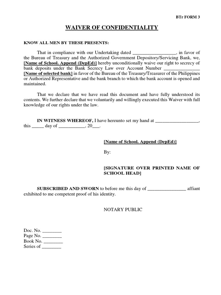 Annex D-4 - BTR Form 3 - Waiver | PDF