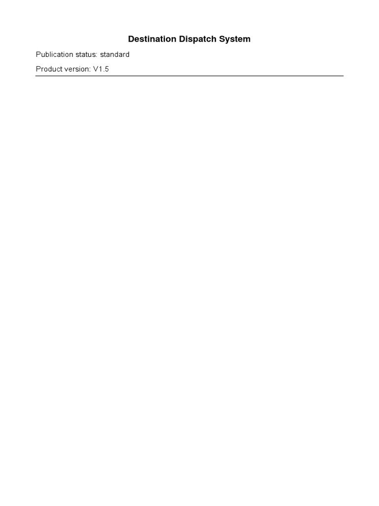 DDS Destination Dispatch System Manual | PDF | Elevator | Relay