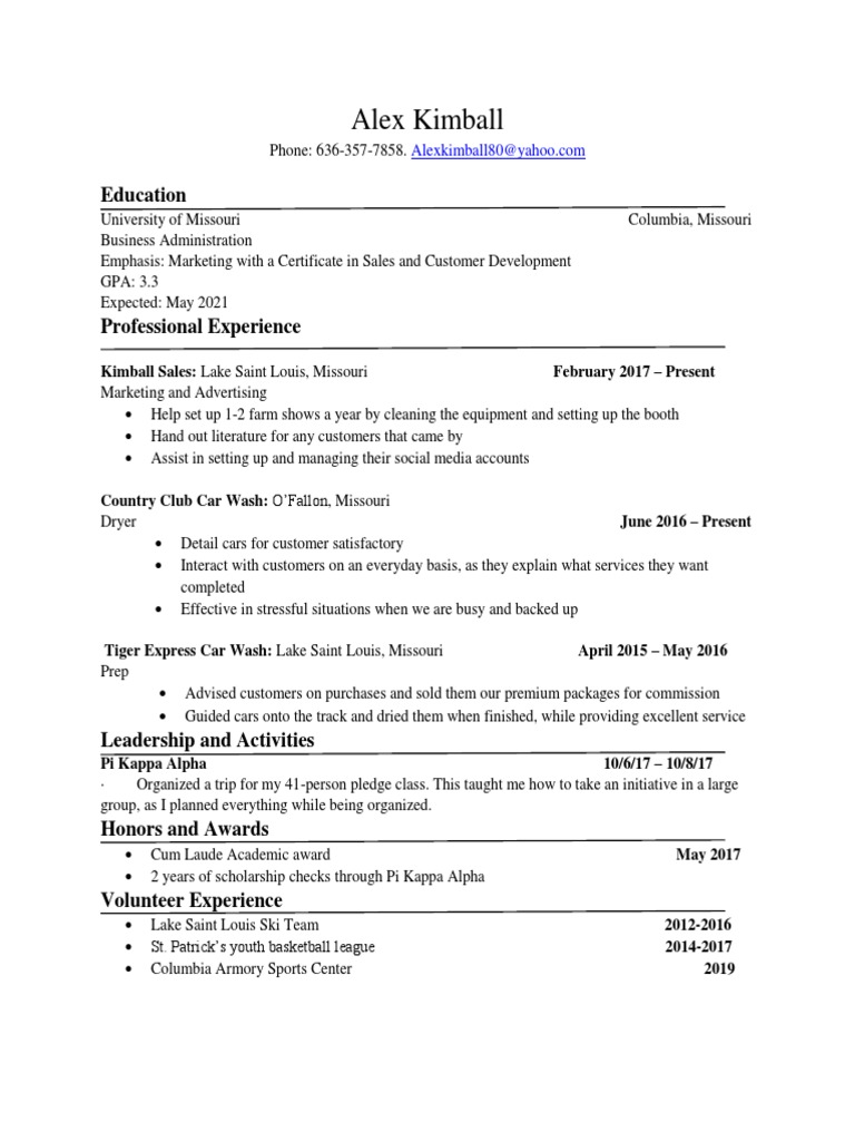 Current Resume | PDF | Career & Growth