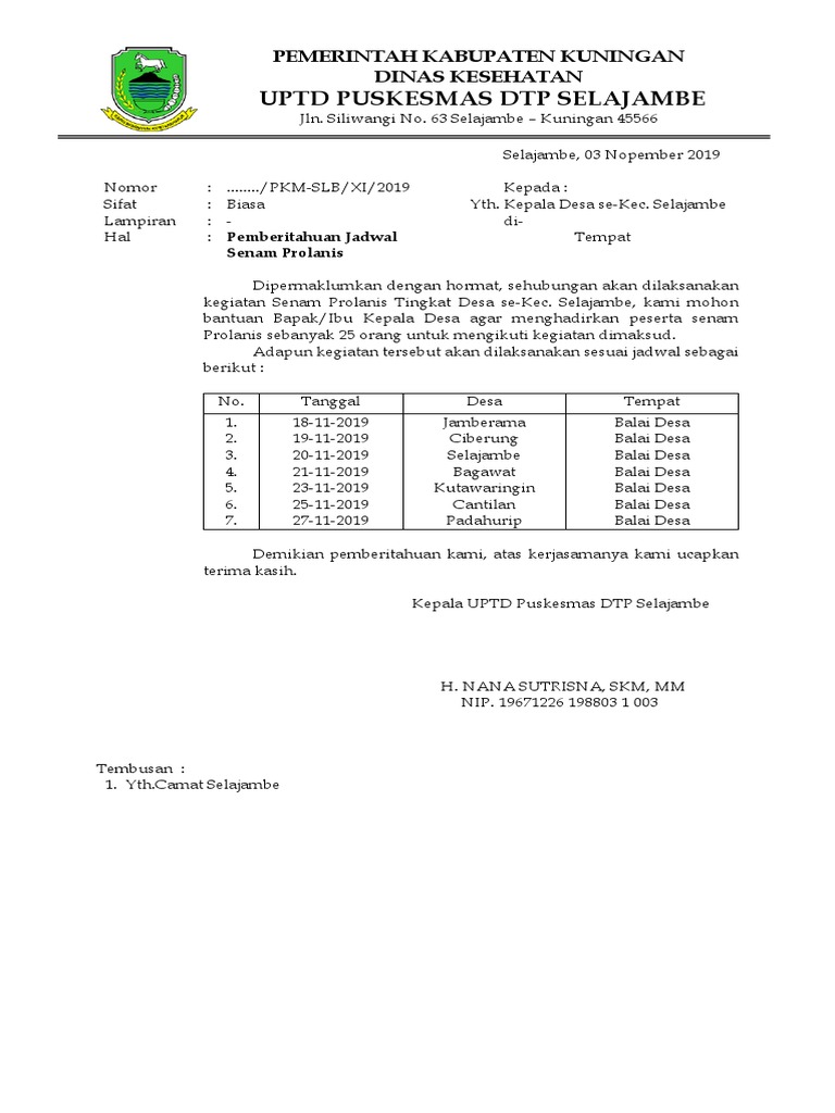 Surat Undangan SENAM PRO | PDF