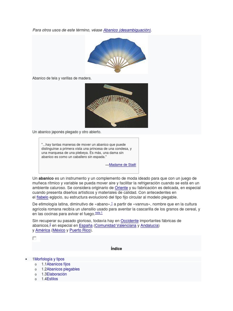Abanico | PDF