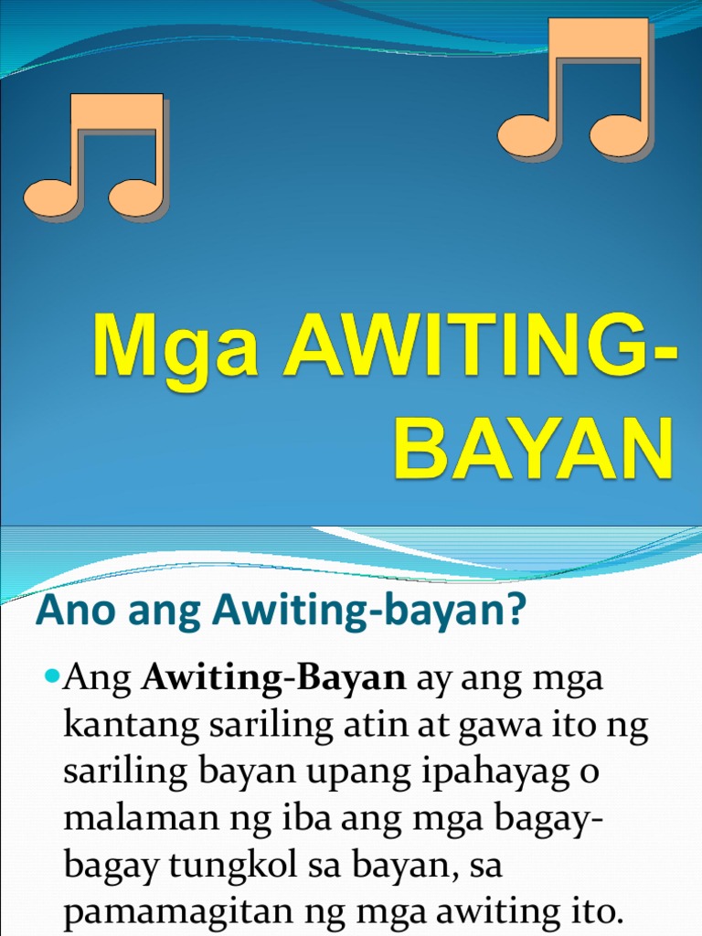 Awiting Bayan | PDF