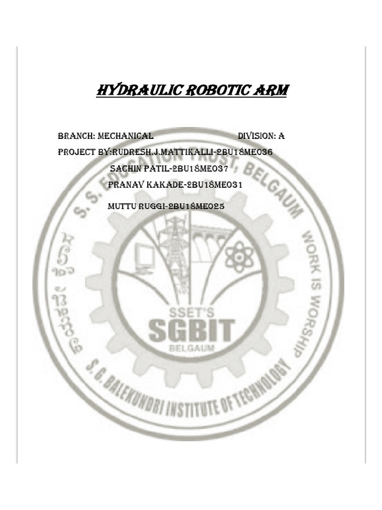 Hydraulic Robotic Arm | PDF