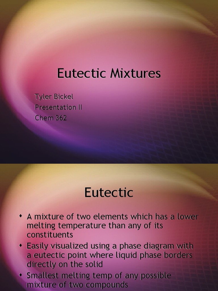 Eutectic Mixtures | PDF | Phase (Matter) | Phase Rule