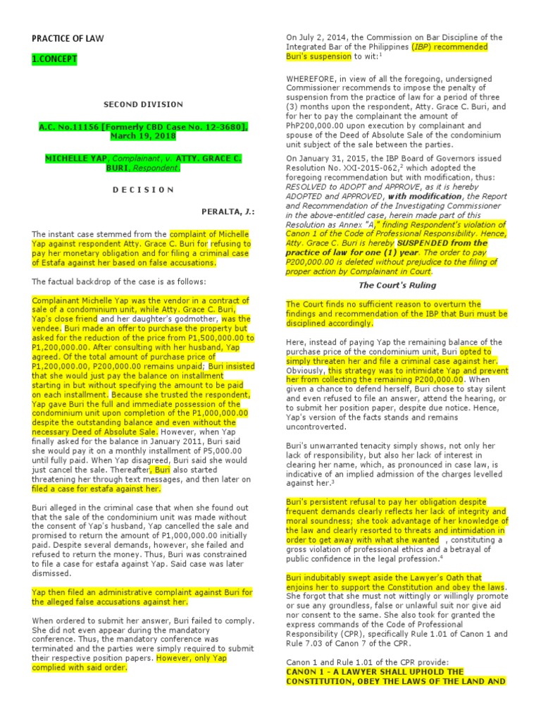 Pale Ist Assigned Cases Full Texts | PDF | Lawyer | Disbarment