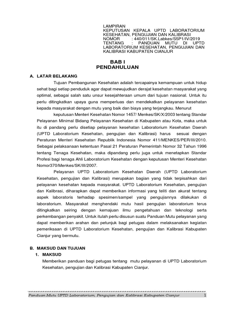 PANDUAN MUTU Terbaru | PDF