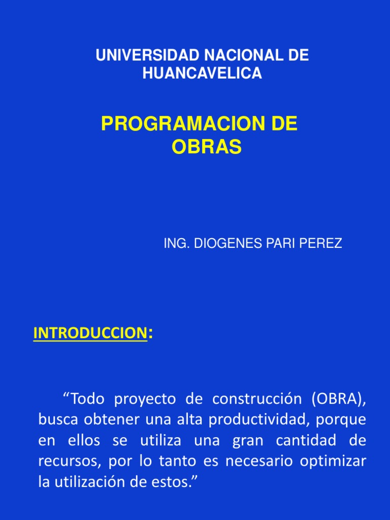 Programacion de Obras | PDF | Ladrillo | Planificación