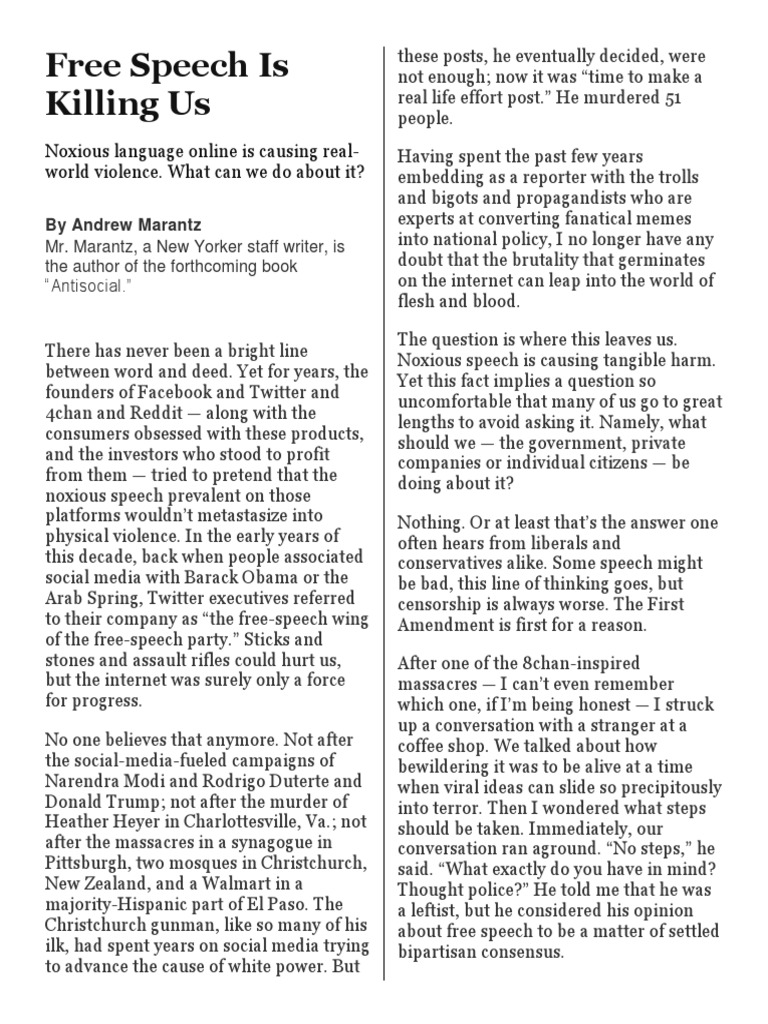 Free Spech Reading Practice | PDF | Freedom Of Speech | Conservatism