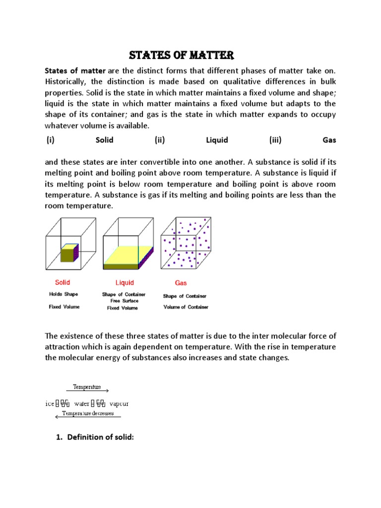 Understanding States of Matter | PDF | Liquids | Gases