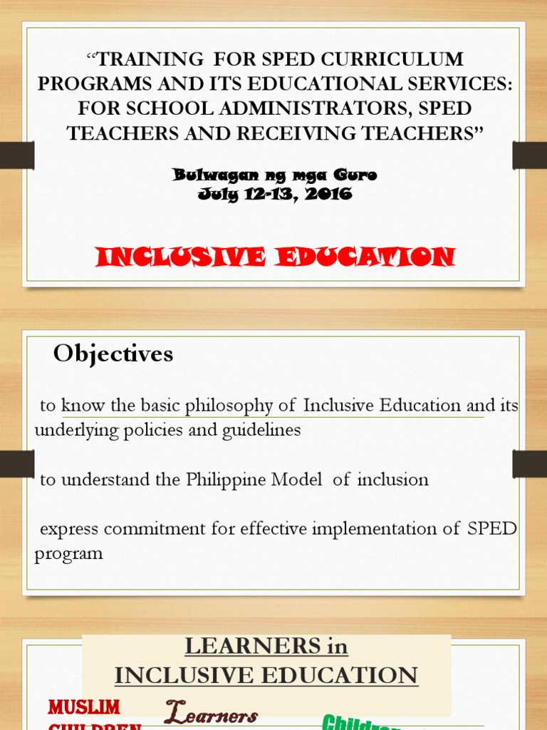 Promoting Inclusive Education: A Training Program for School ...