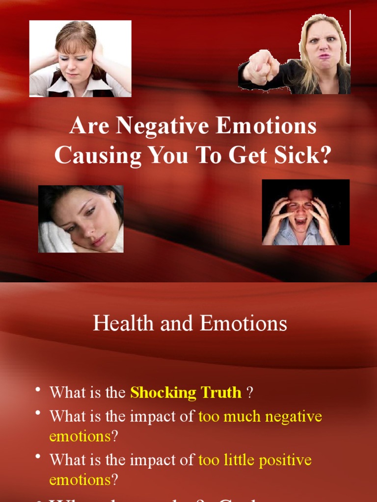 Negative Emotions and Health Risks | PDF | Anger | Subjective Experience