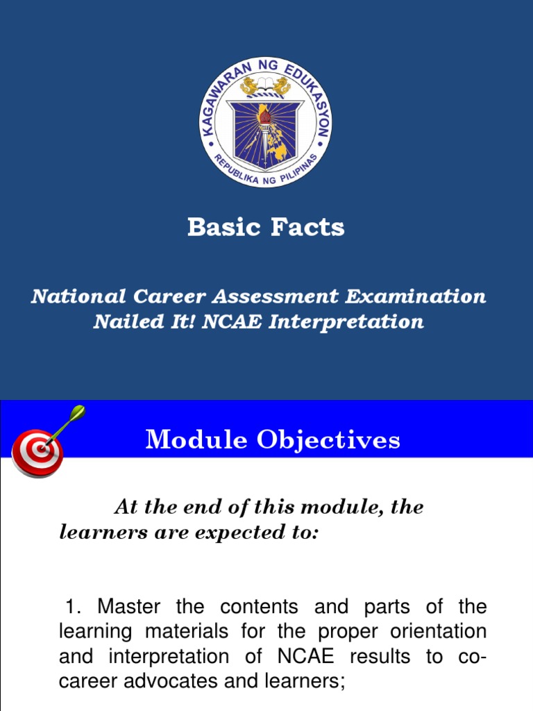 Session Guide NCAE Interpretation v.1 | PDF | Non Governmental ...
