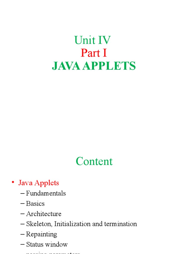 Applets Pdf Html Element Java Programming Language