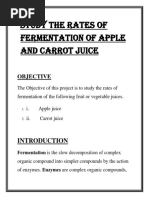 To Compare Rate of Fermentation of Given Sample of Wheat Flour, Gram ...