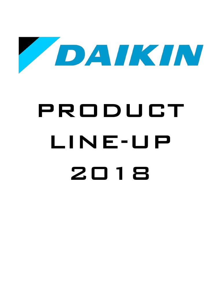 2018 DAIKIN Product Line-Up | PDF | Air Conditioning | Building Technology
