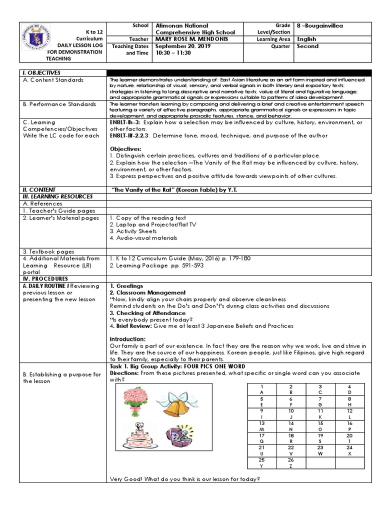 COT The Vanity of The Rat 2nd Q | PDF | Narrative | Learning