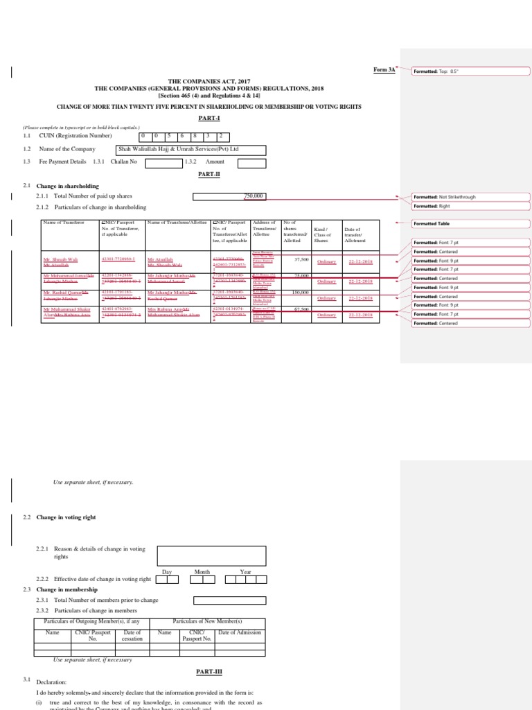 Form 3a | PDF | Social Institutions | Social Science
