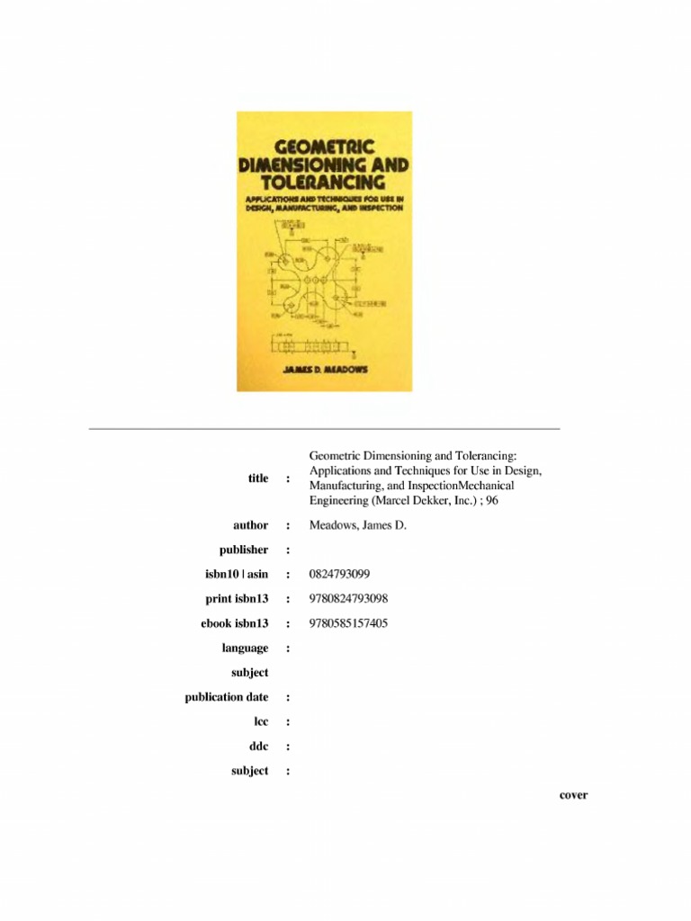 Geometric Dimensioning and Tolerancing, Workbook and Answerbook1997 | PDF