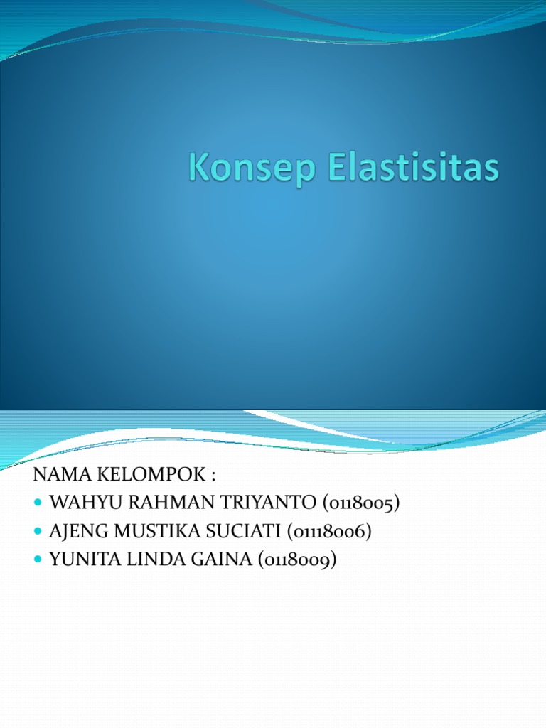 Konsep Elastisitas | PDF