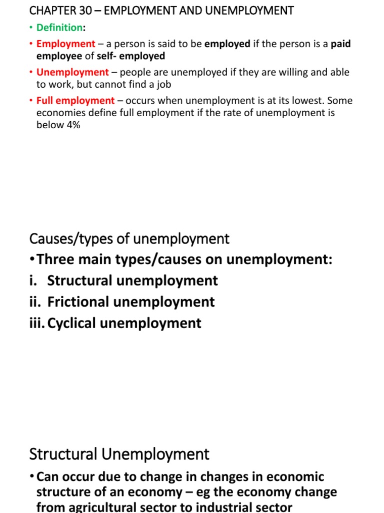 Chapter 30 Employment and Unemployment | PDF