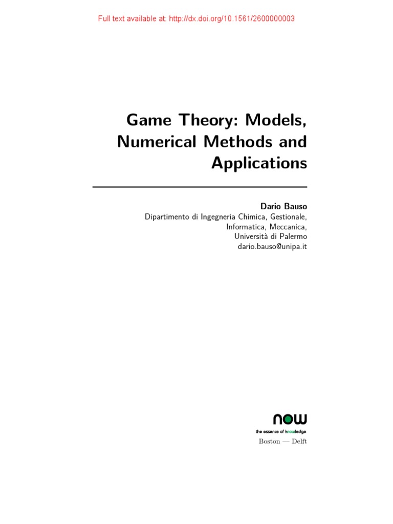 Game Theory | PDF | Game Theory | Quantitative Research