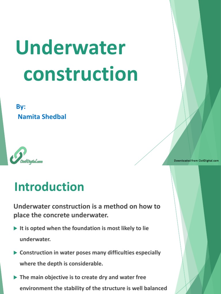 Underwater Construction Techniques Explained | PDF