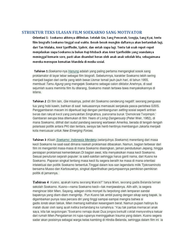 Struktur Teks Soekarno Sang Motivatorr | PDF
