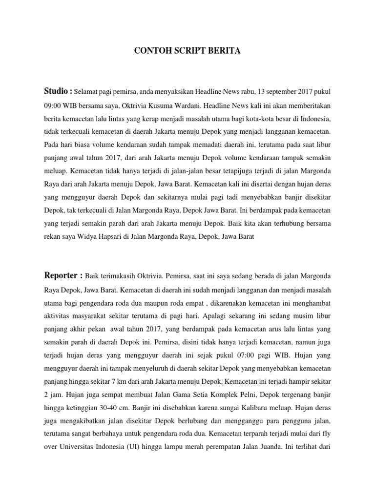 Contoh Script Berita | PDF