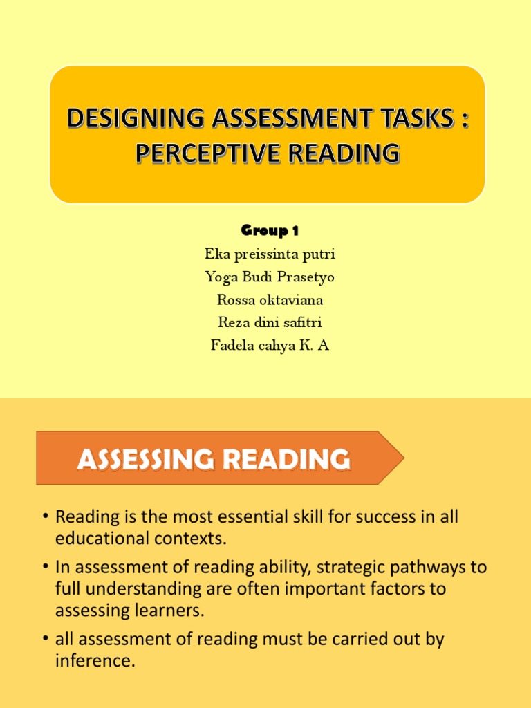 Perceptive Reading Assessment Guide | PDF