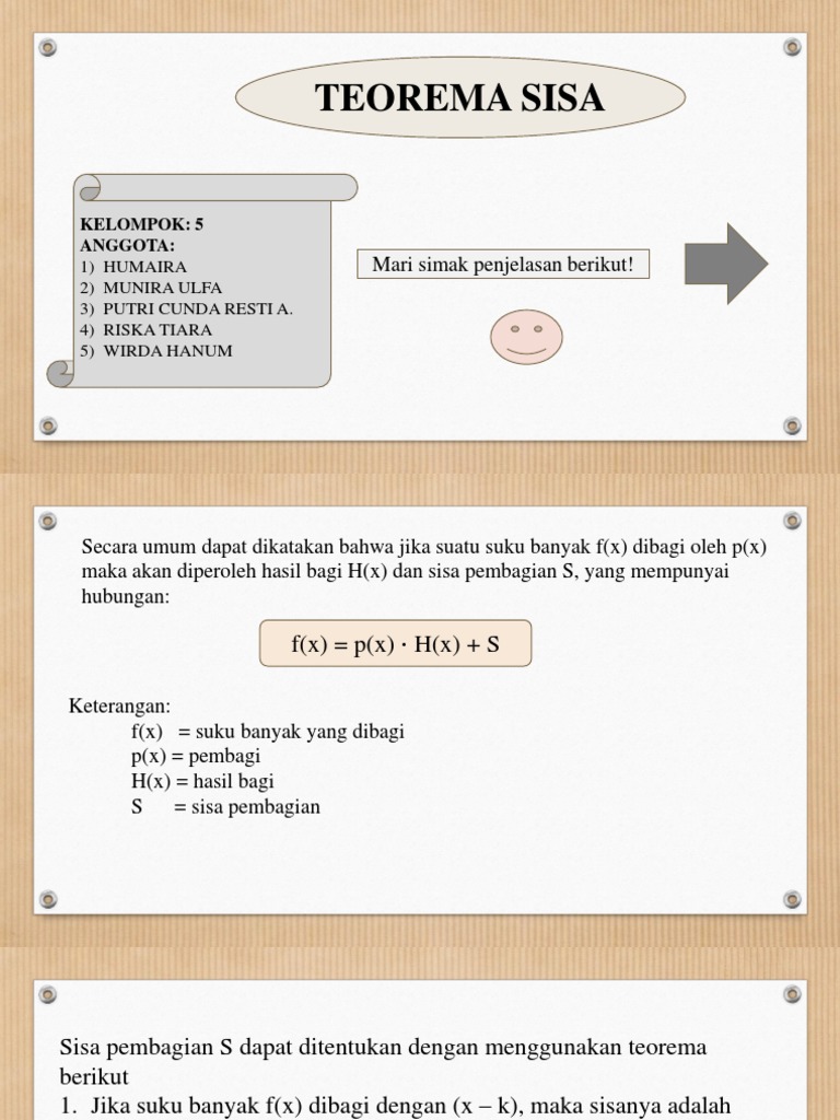 AE Teorema Sisa | PDF