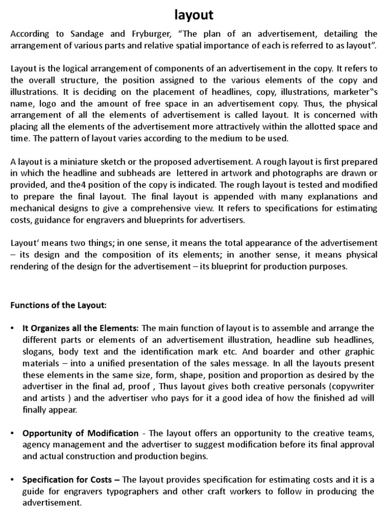 Ad Layout - Principles and Stages | PDF | Page Layout | Composition ...