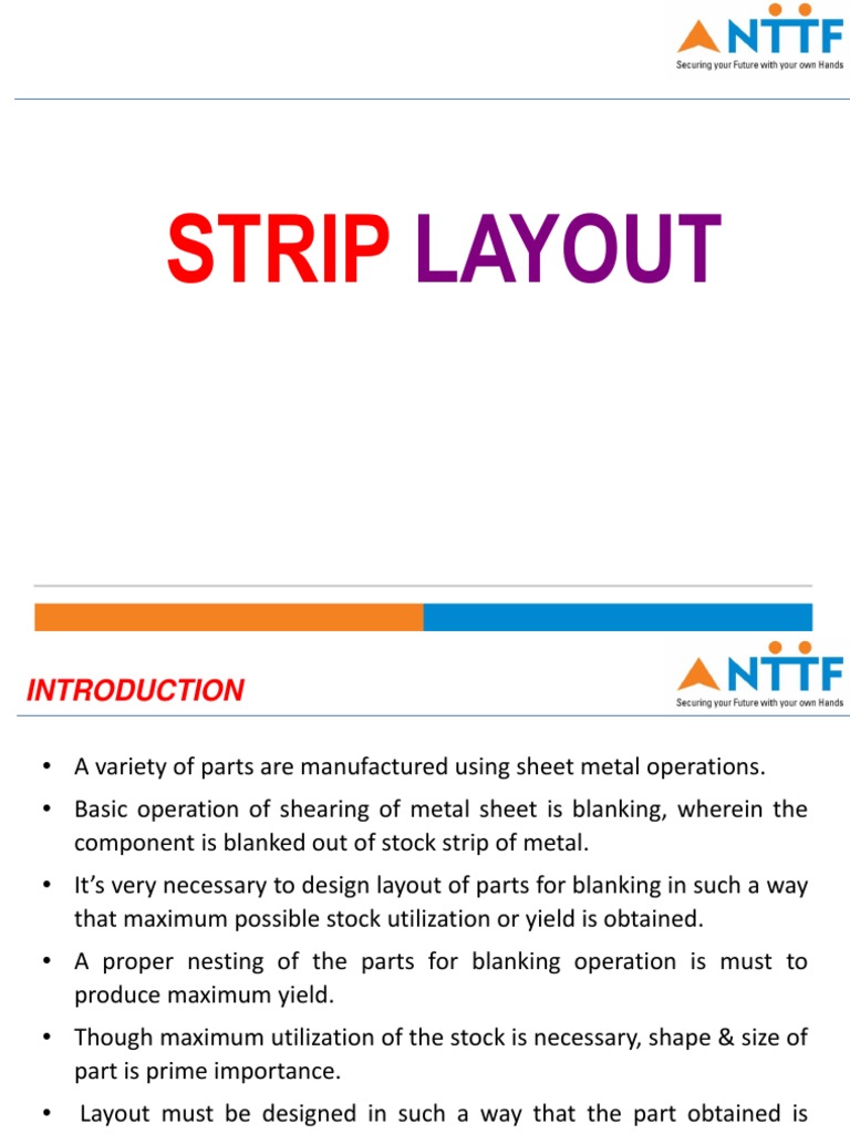 Strip Layout | PDF | Sheet Metal | Metalworking