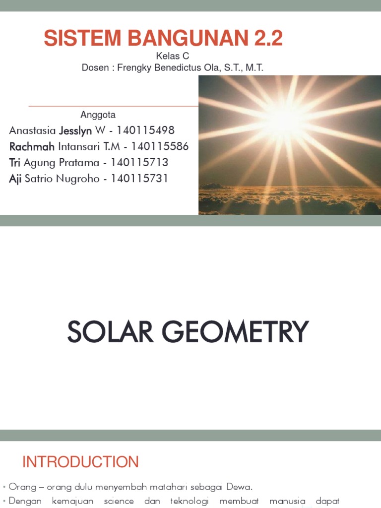Bab 6 (Solar Geometry) PDF | PDF | Sains & Matematika