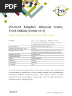 Vineland Adaptive Behavior Scale | PDF