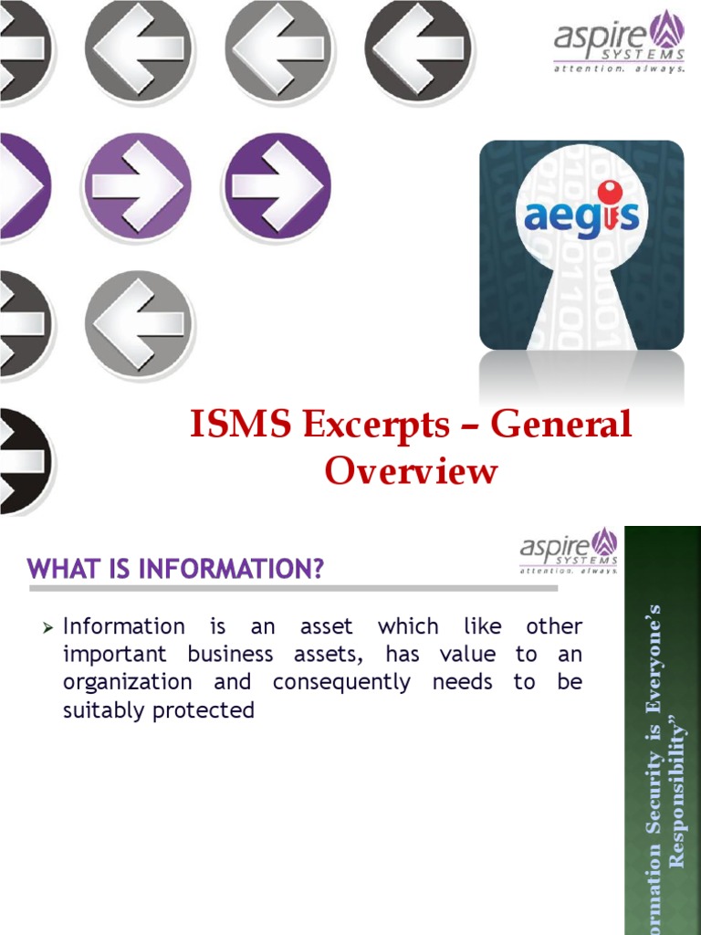 ISMS Excerpts - General Overview | PDF | Information Security | Risk ...