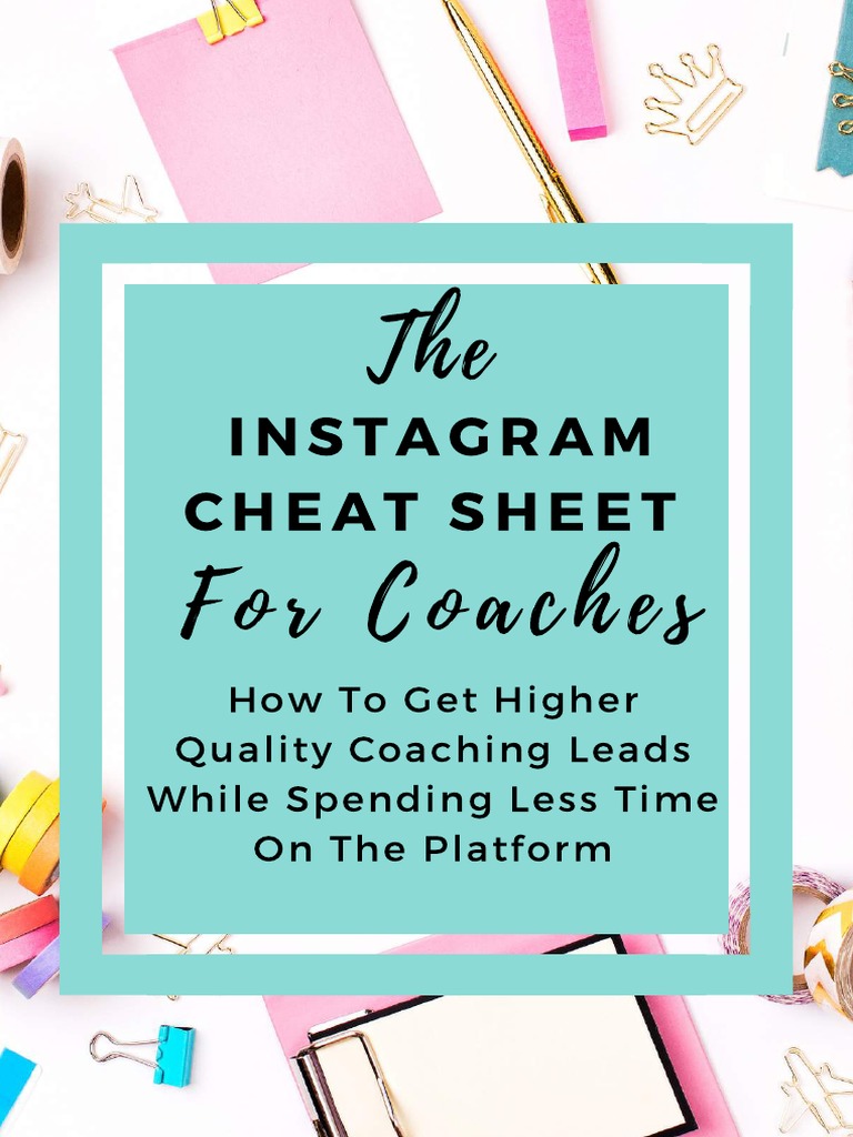 Instagram Cheat Sheet For Coaches | PDF | Social Media | Popular ...