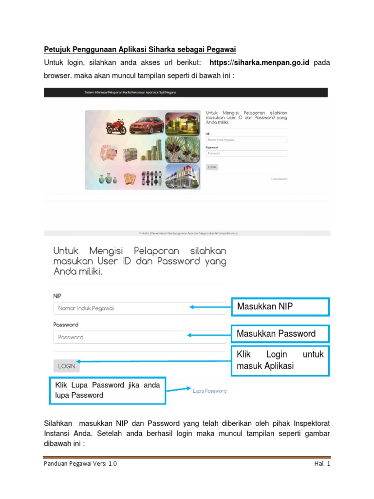 Panduan SiHarka Sebagai Pegawai PDF | PDF