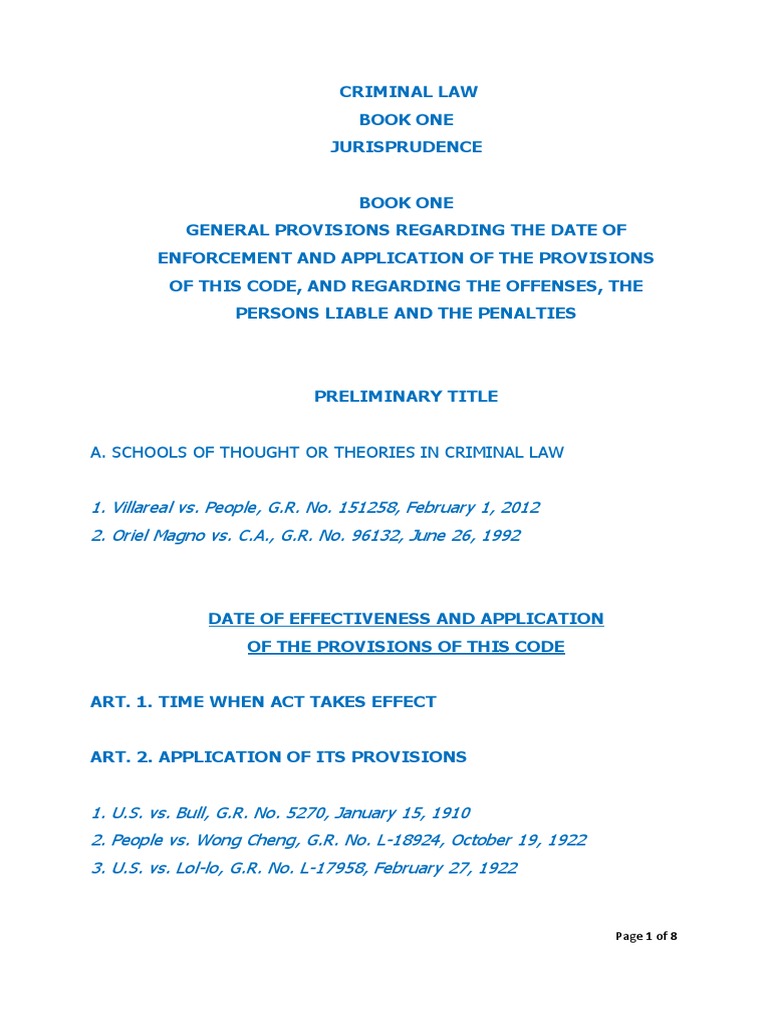 Articles 1 10 RPC | PDF | Criminal Law | Crime & Violence