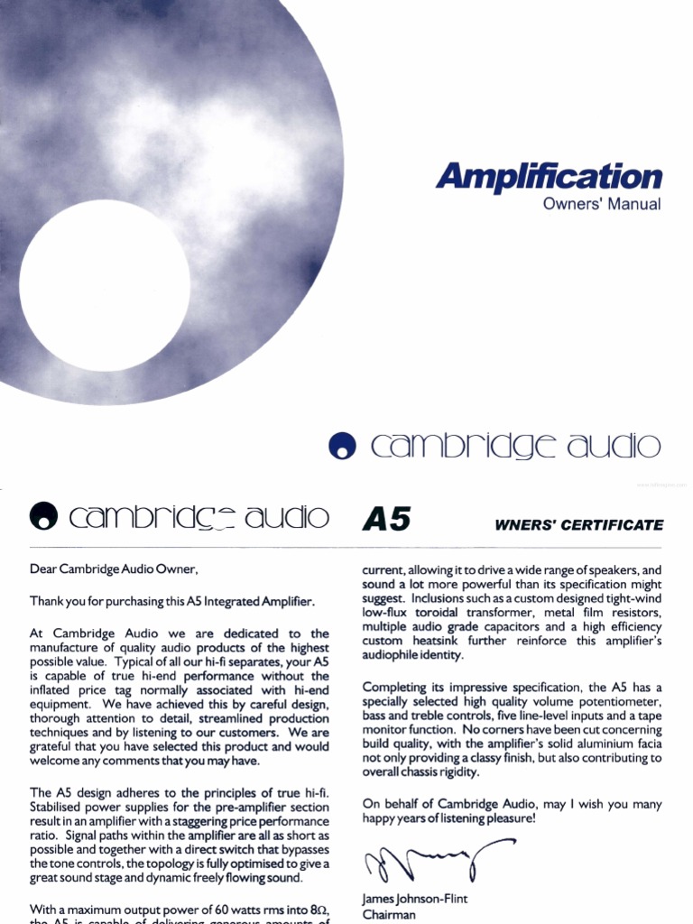 Manual Cambridge - Audio - A5 - en PDF | PDF